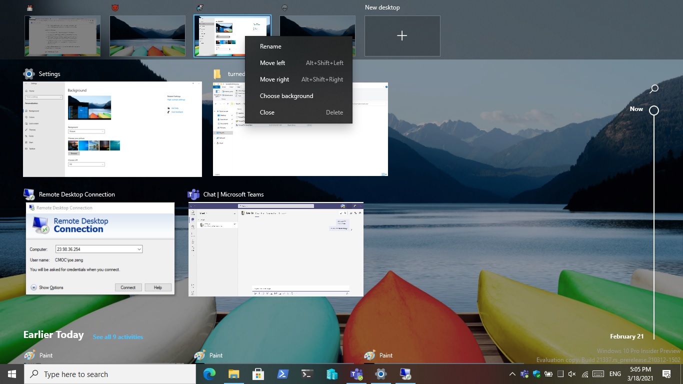 Given a try with Windows 10 Insider Preview Build 21337 - AugmaStudio