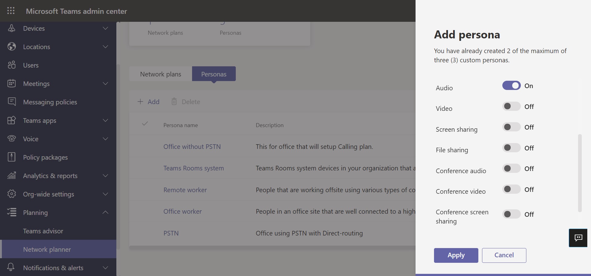How to analyze network usage by using Network Planner for Teams ...