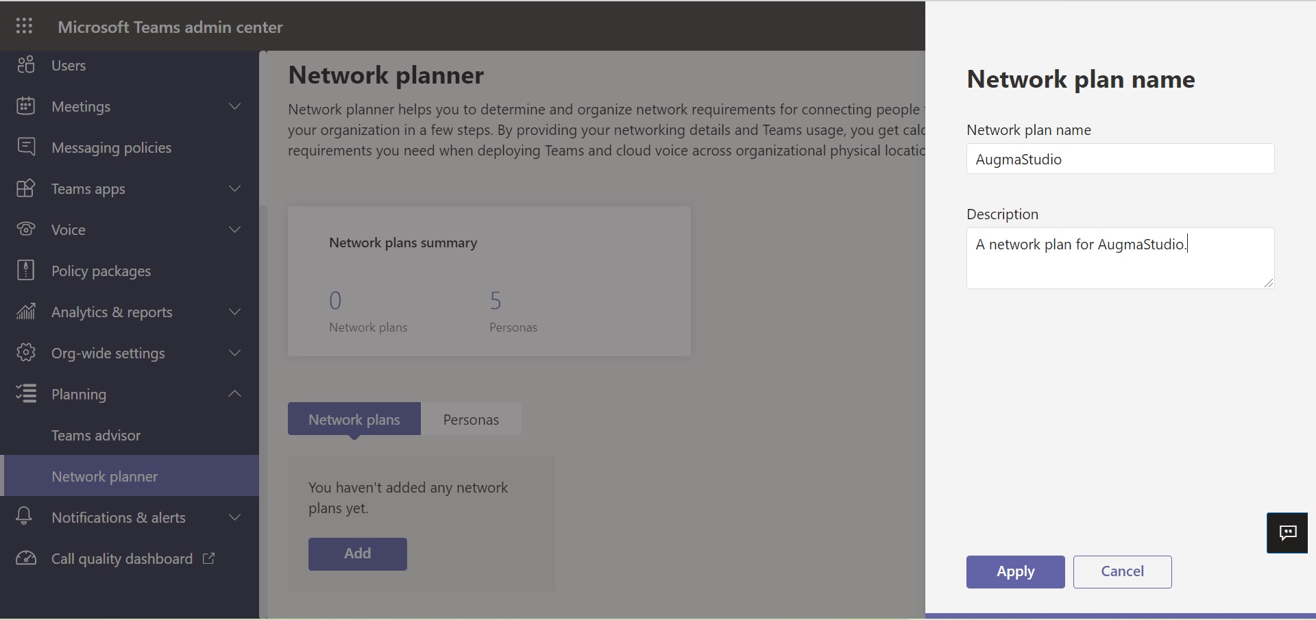 How to analyze network usage by using Network Planner for Teams ...