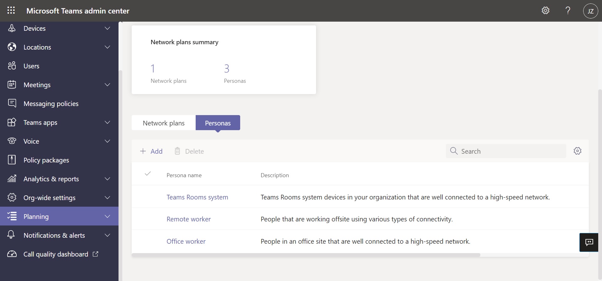How to analyze network usage by using Network Planner for Teams ...