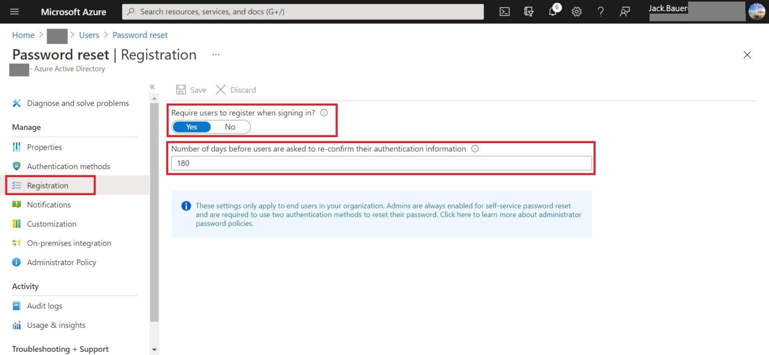How to enable self-service password reset in Azure AD - AugmaStudio