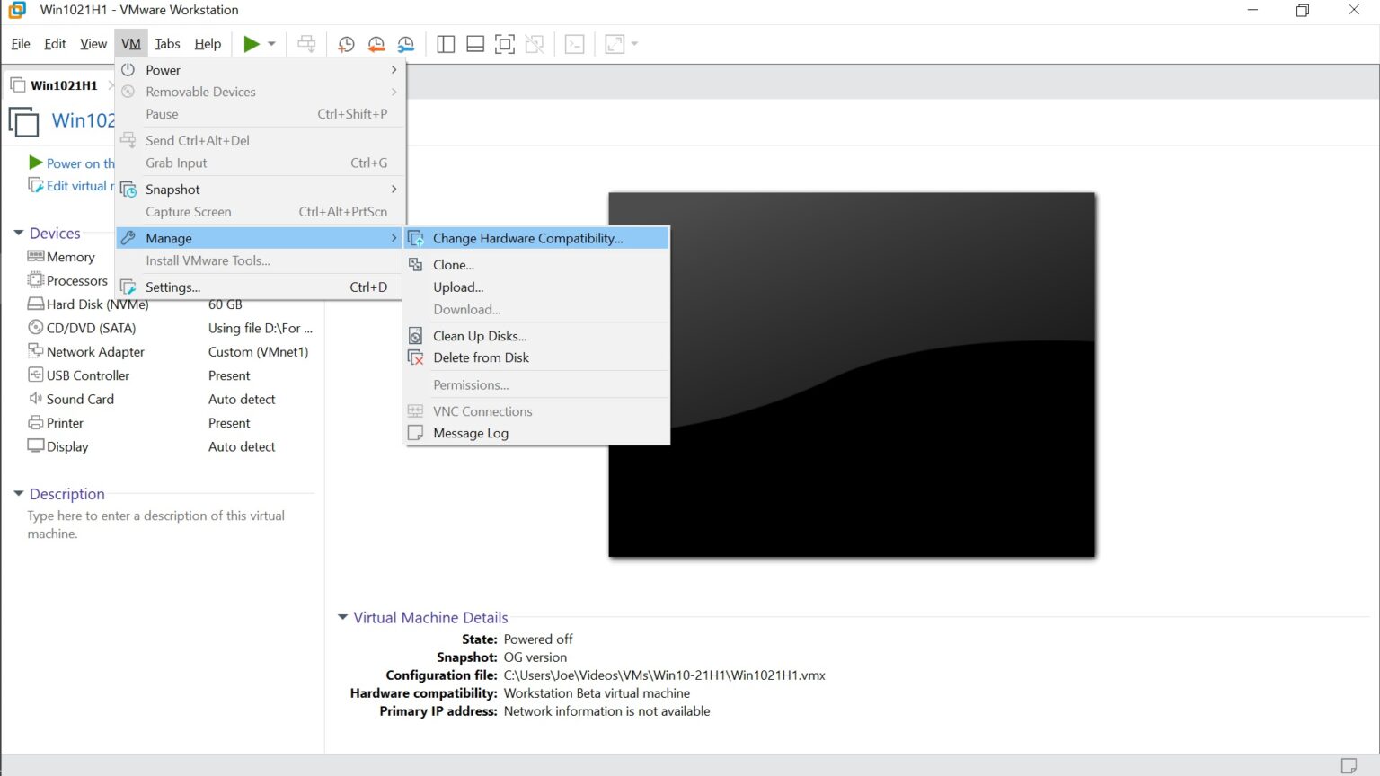 Fix virtual machine is using a hardware version that is not supported ...