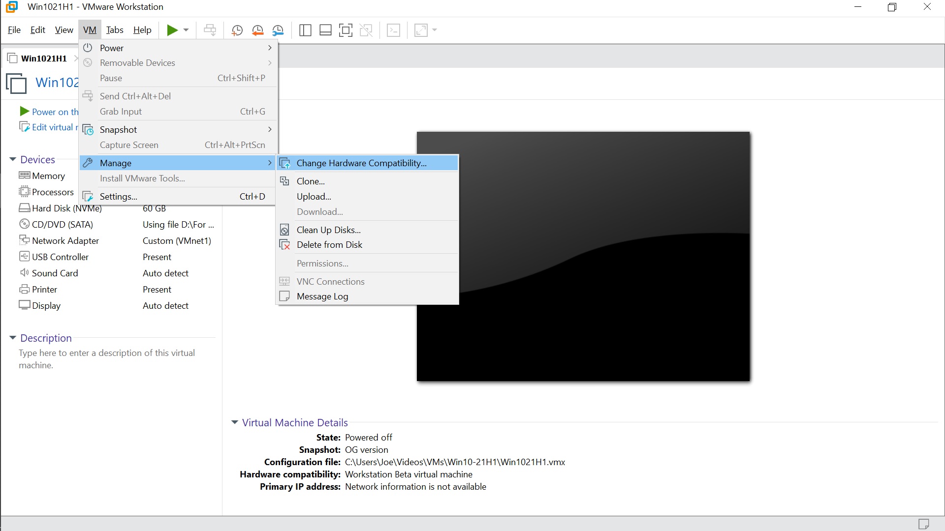 Fix virtual machine is using a hardware version that is not supported ...