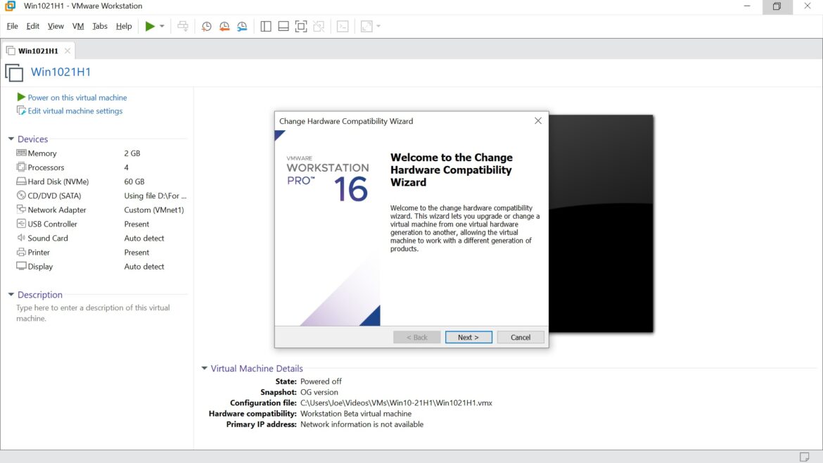 Fix virtual machine is using a hardware version that is not supported ...
