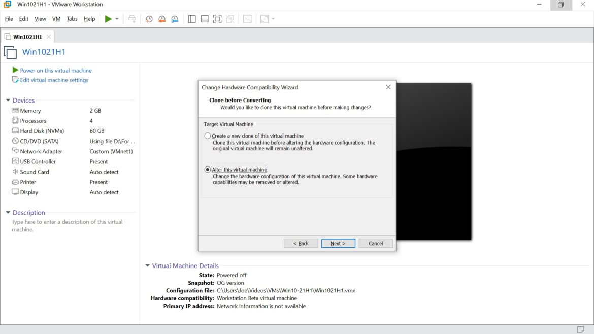 Fix virtual machine is using a hardware version that is not supported ...