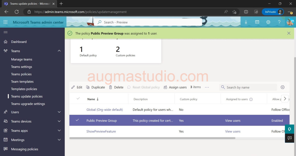 How to enable public preview in Microsoft Teams - AugmaStudio