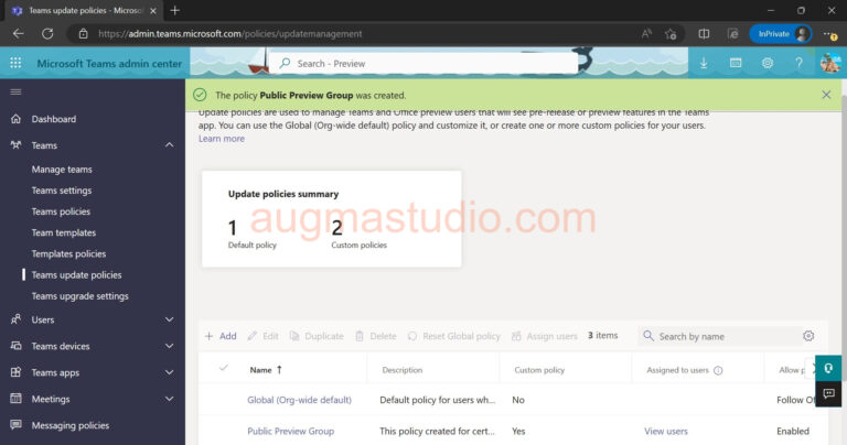 How to enable public preview in Microsoft Teams - AugmaStudio