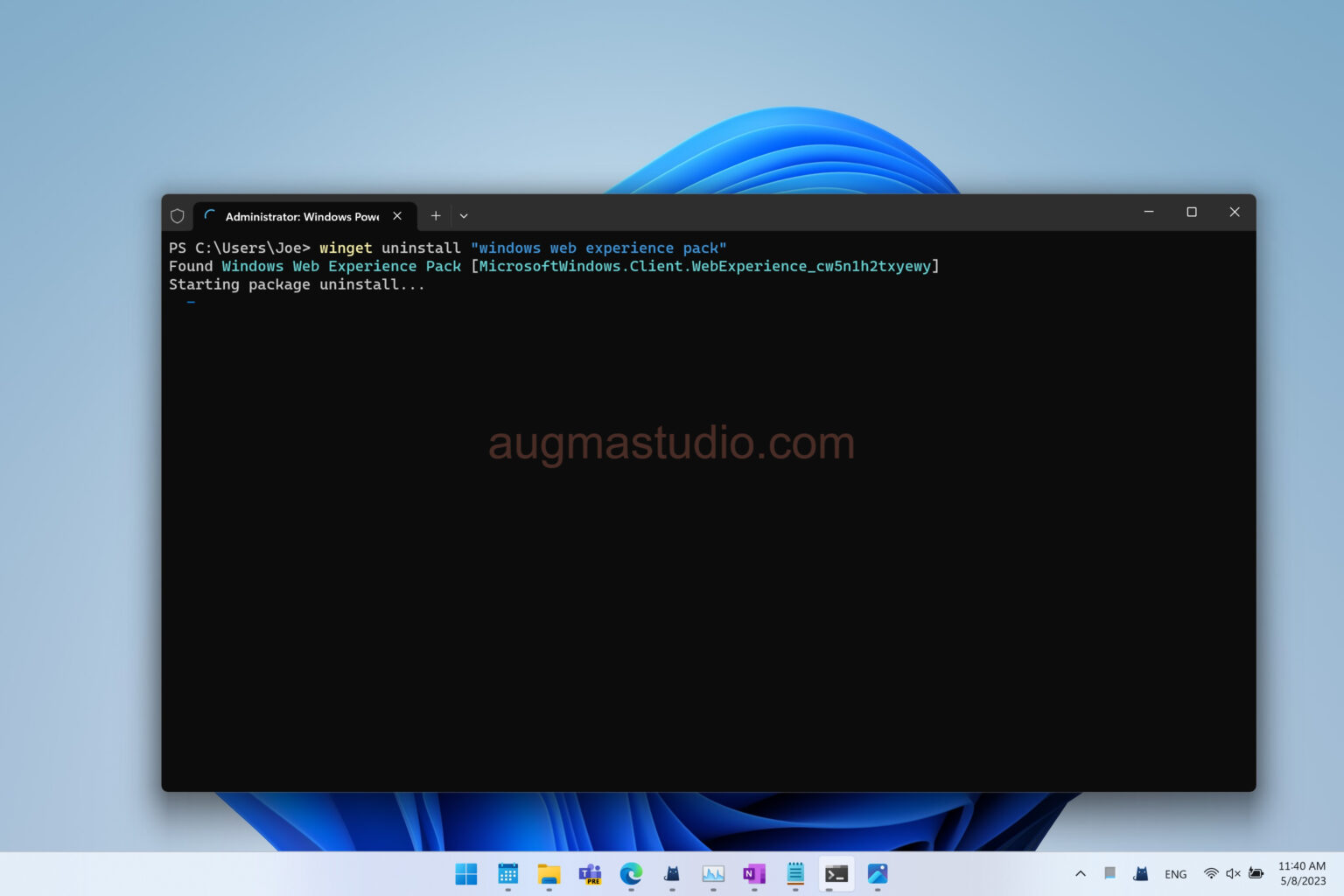 How to remove Widgets on Windows 11 - AugmaStudio