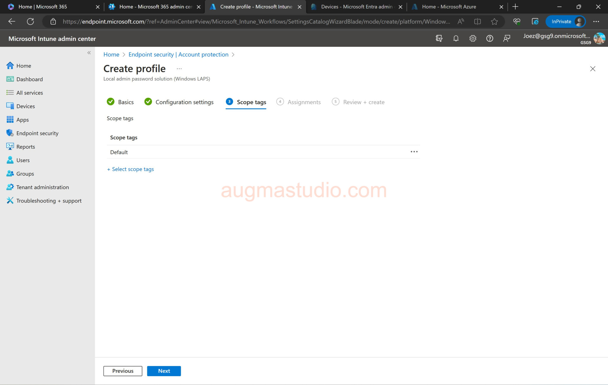 How to enable LAPS for Azure AD joined device - AugmaStudio