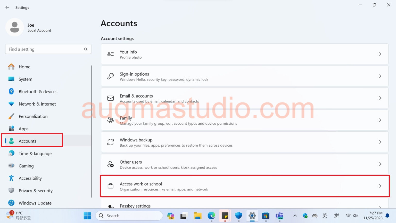 How to join a Windows 11 device to Microsoft Entra ID - AugmaStudio