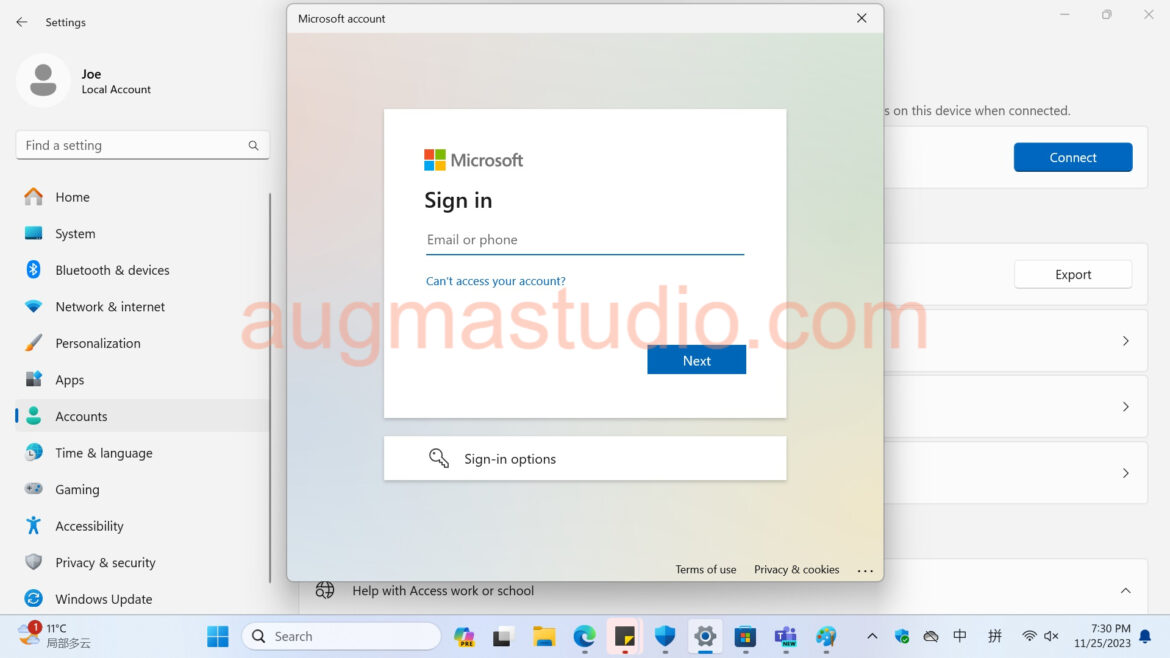 How to join a Windows 11 device to Microsoft Entra ID - AugmaStudio