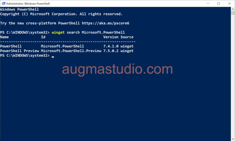 How to install PowerShell 7 on Windows 10 - AugmaStudio