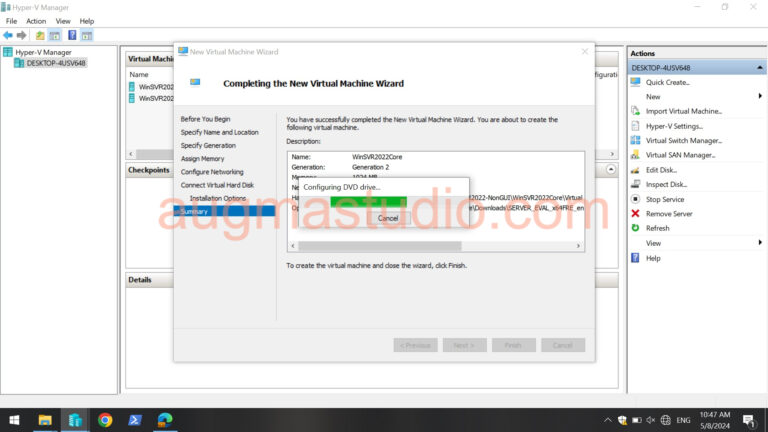 How to install Windows Server 2022 Core - AugmaStudio