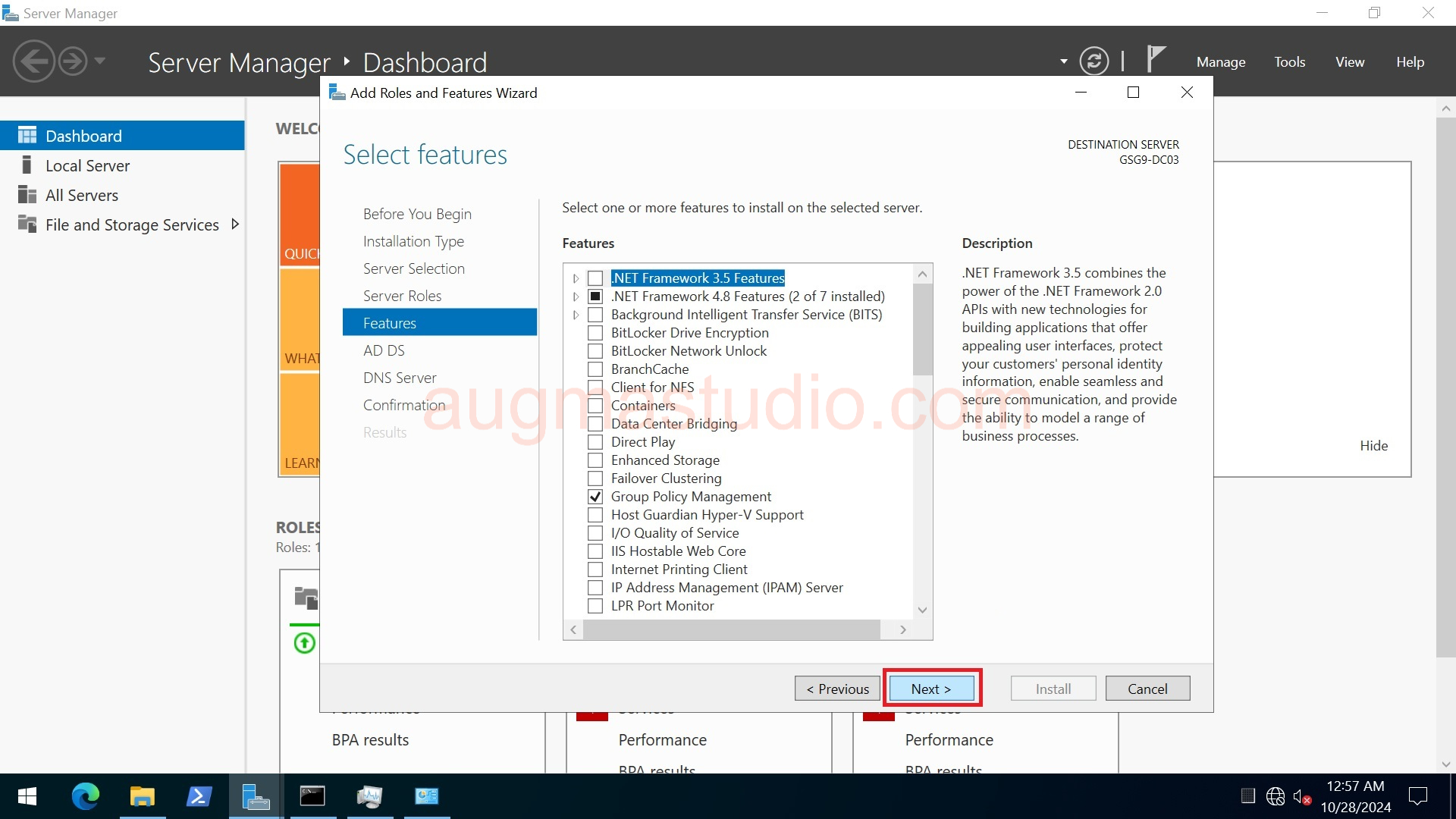 How to deploy AD DS on Windows Server 2022 - AugmaStudio