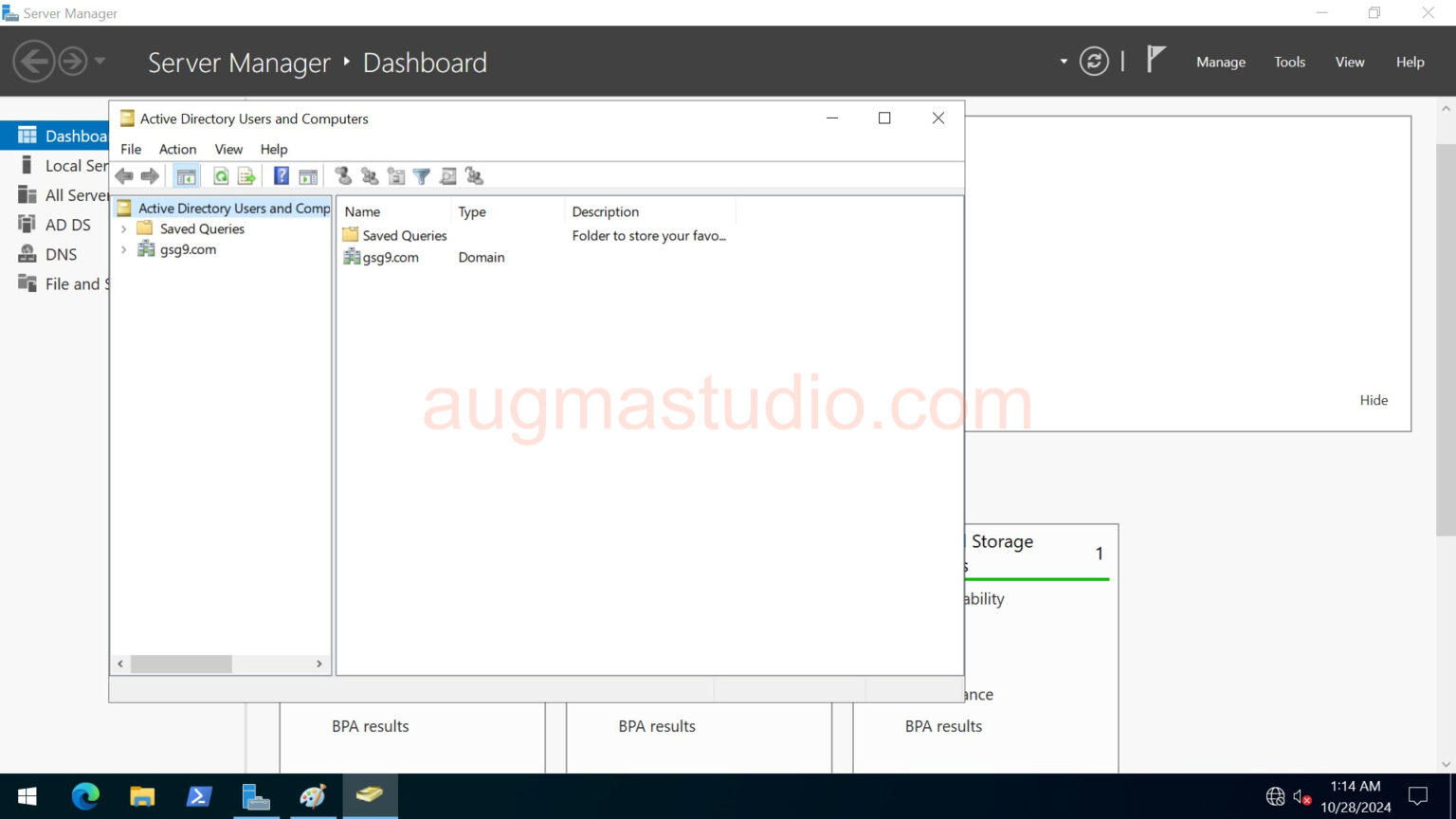 How to deploy AD DS on Windows Server 2022 - AugmaStudio