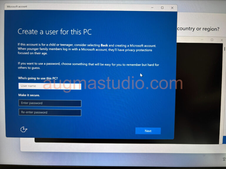 The quickest way to bypass Windows 11 OOBE - AugmaStudio